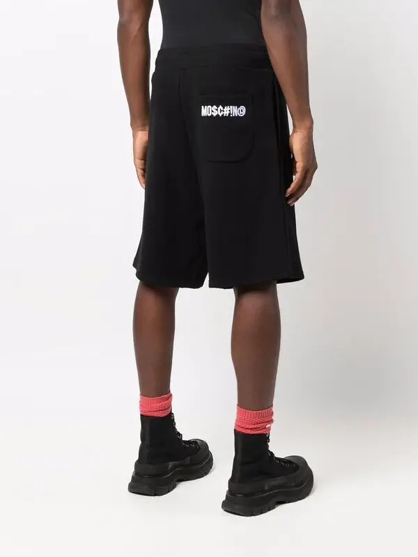 Moschino Embroidered-logo Jogger Shorts