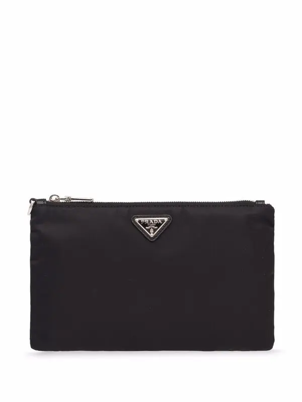 Prada Triangle-logo Re-nylon Pouch - Black