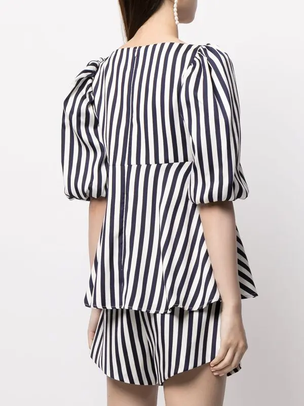 MACGRAW Vienna Striped Top - Blue