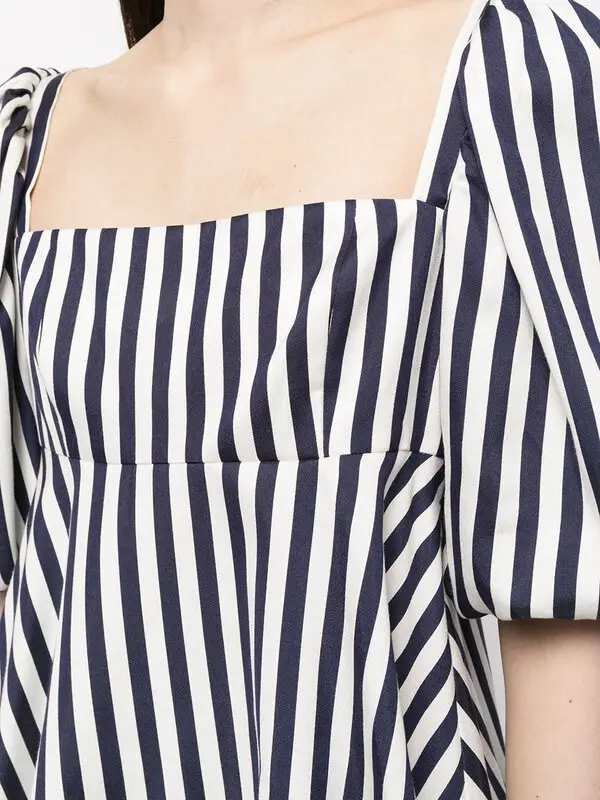 MACGRAW Vienna Striped Top - Blue