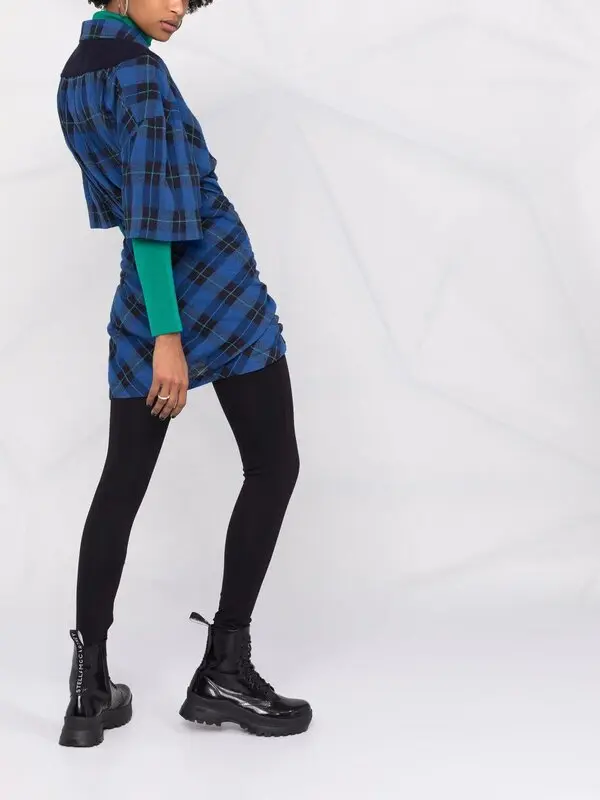 Stella McCartney Ruched Check Shirt-dress