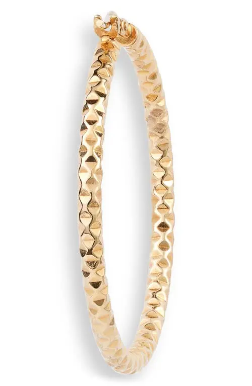 Bony Levy 14k Gold Textured Hoop Earrings - Yellow