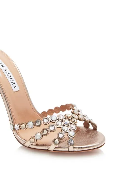 AQUAZZURA Tequila Crystal Sandal - Copper
