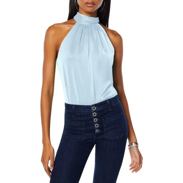 Ramy Brook Lori Stretch Silk Halter Top