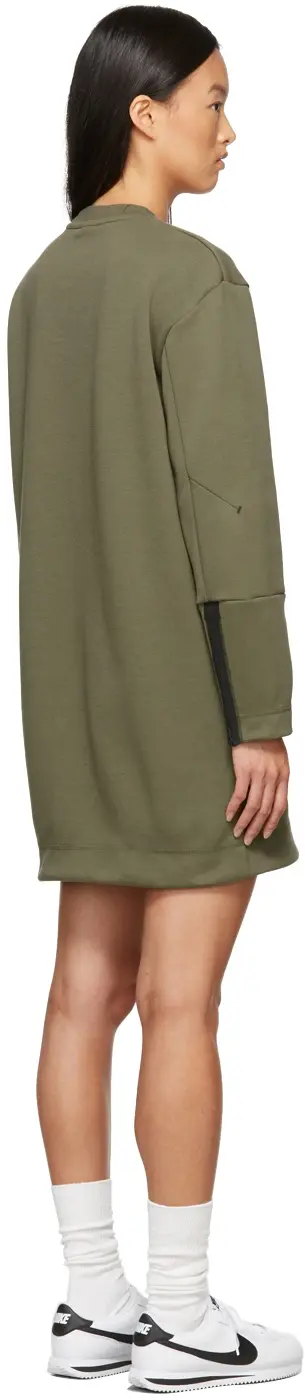 Nike Green Sportswear Tech Fleece Dress In Medium Olive/White - 40% Off |  Editorialist