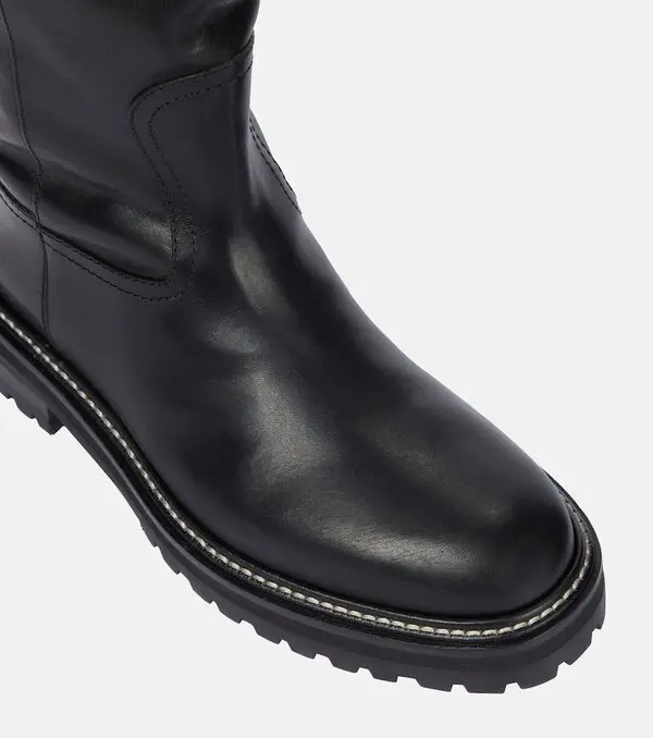 JIMMY CHOO Yomi Shearling-lined Leather Boots
