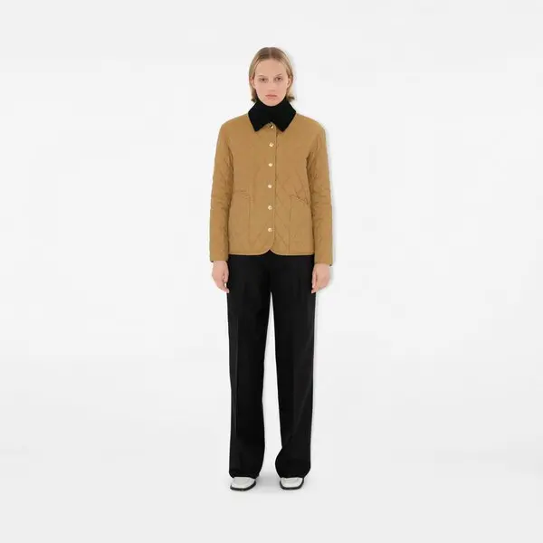 Burberry Quilted Barn Jacket - Camel Brown