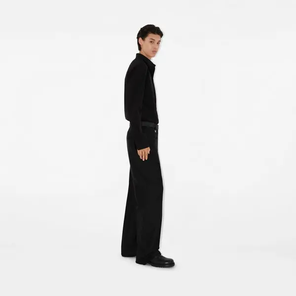 Burberry Slim Fit Cotton Shirt - Black