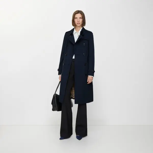 Burberry Long Chelsea Heritage Trench Coat - Coal Blue