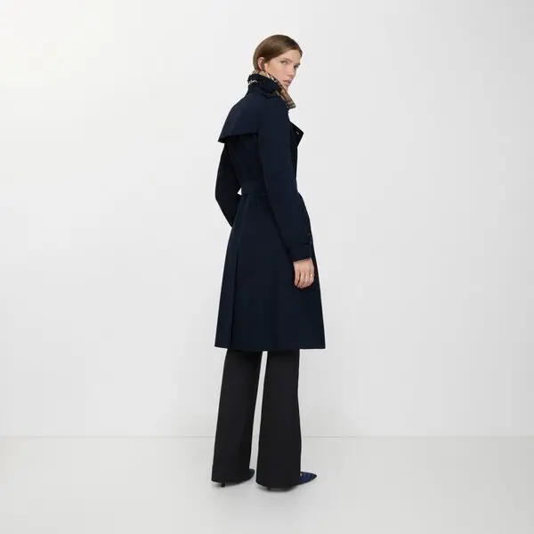 Burberry Long Chelsea Heritage Trench Coat - Coal Blue