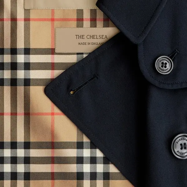 Burberry Long Chelsea Heritage Trench Coat - Coal Blue