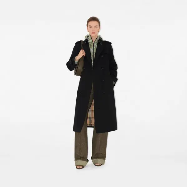 Burberry Long Waterloo Heritage Trench Coat - Black
