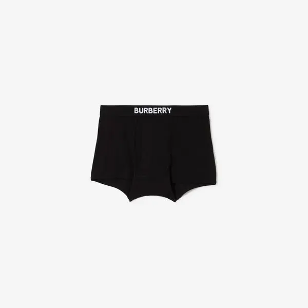 Burberry Cotton Boxer Shorts - Black