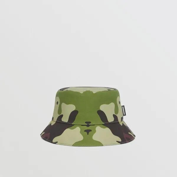 Burberry Camouflage Print Cotton Bucket Hat