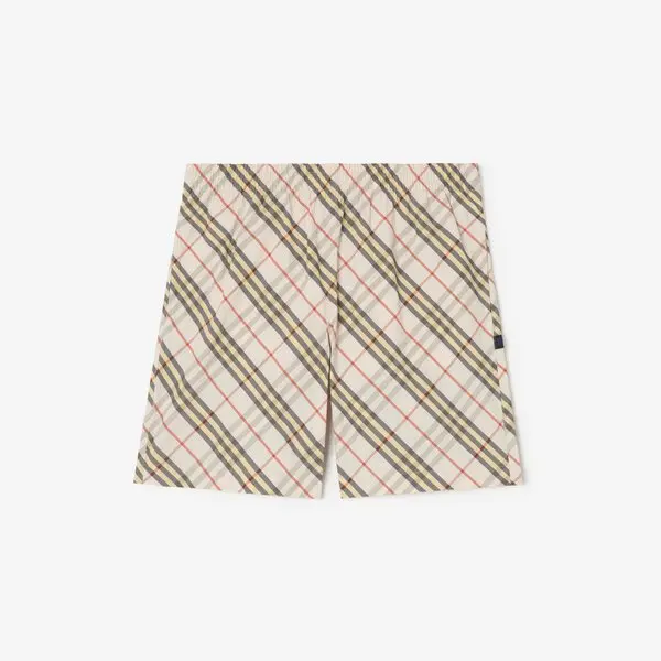 Burberry Check Swim Shorts - Pebble Beige