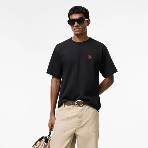 Burberry Logo Cotton T-shirt - Black
