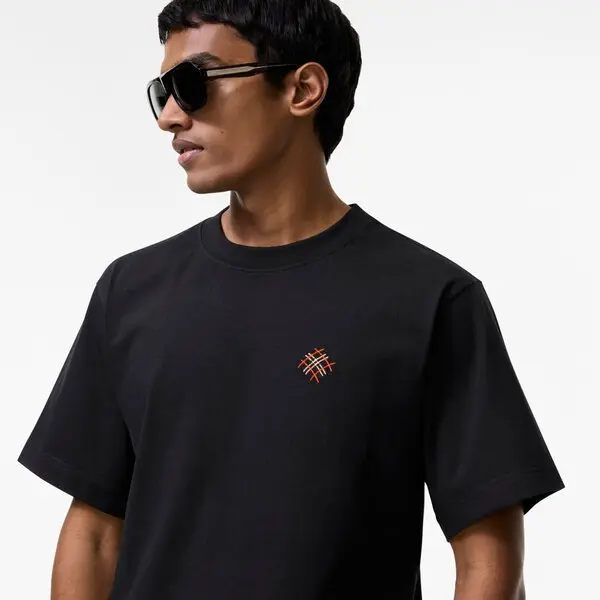 Burberry Logo Cotton T-shirt - Black