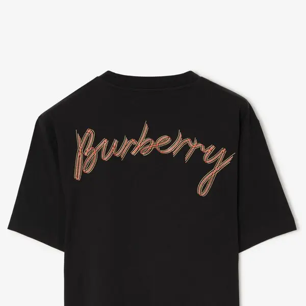 Burberry Logo Cotton T-shirt - Black