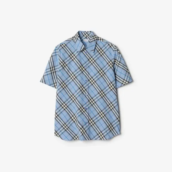 Burberry Classic Fit Check Shirt - Cornflower Blue