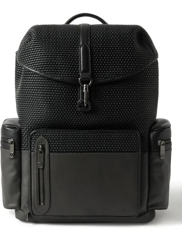 Ermenegildo Zegna Pelletessuta Leather Backpack
