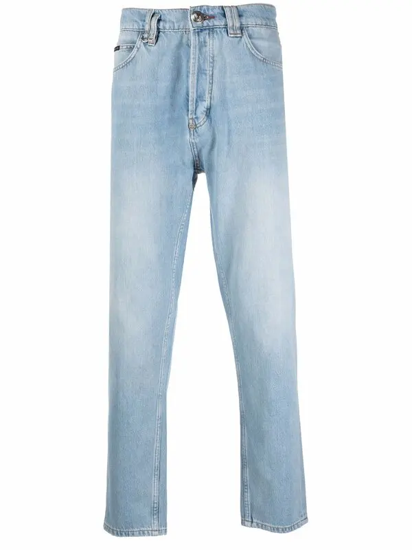 Philipp Plein Iconic Carrot-cut Jeans - Blue