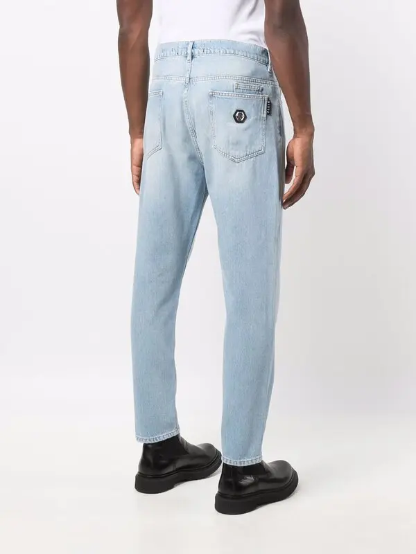 Philipp Plein Iconic Carrot-cut Jeans - Blue