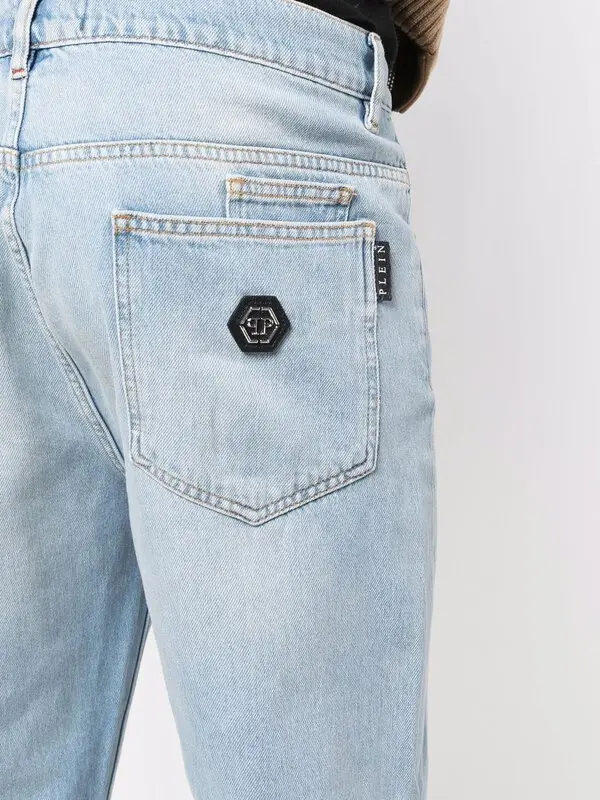 Philipp Plein Iconic Carrot-cut Jeans - Blue