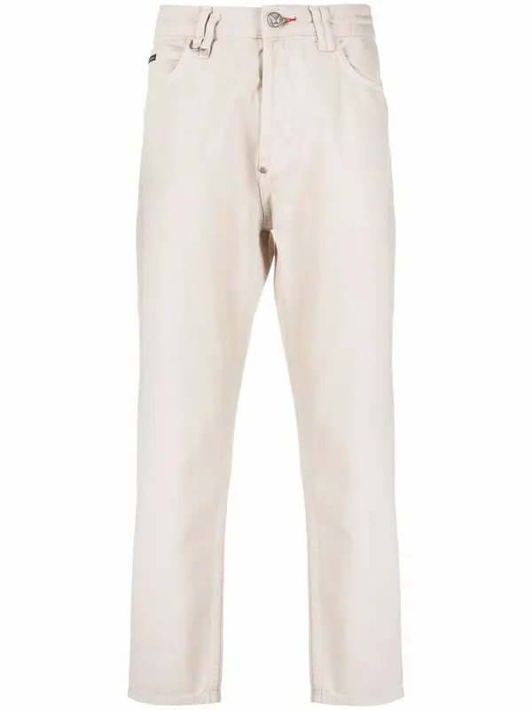 Philipp Plein Iconic Carrot-cut Jeans - Neutrals