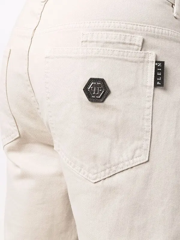 Philipp Plein Iconic Carrot-cut Jeans - Neutrals