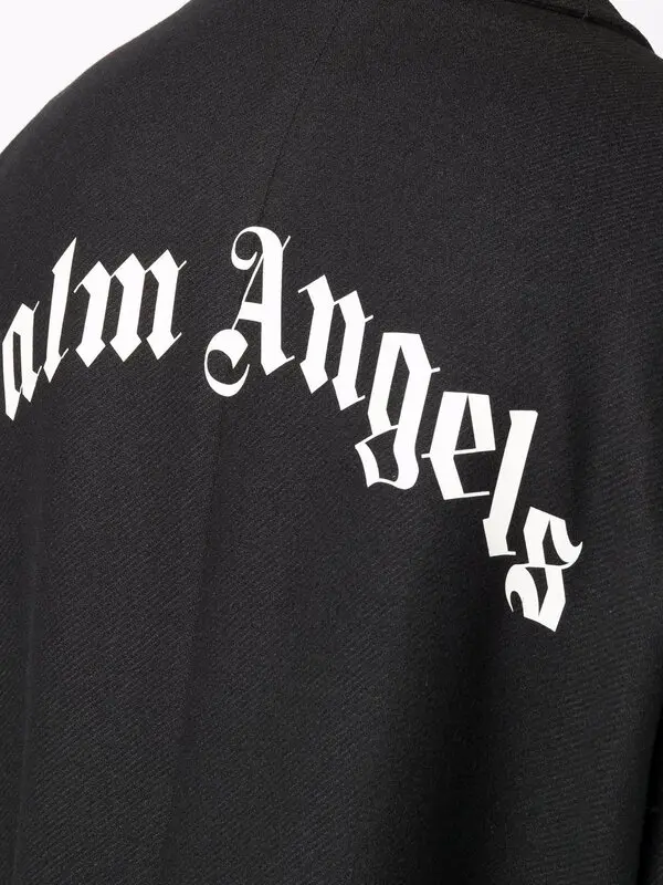Palm Angels Single-breasted Logo-print Coat