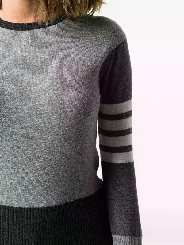 Thom Browne Ribbed Cashmere Sweater - Grey