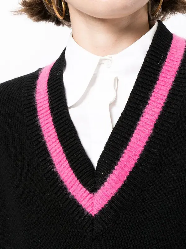 ONEFIFTEEN Contrast-border Knitted Vest