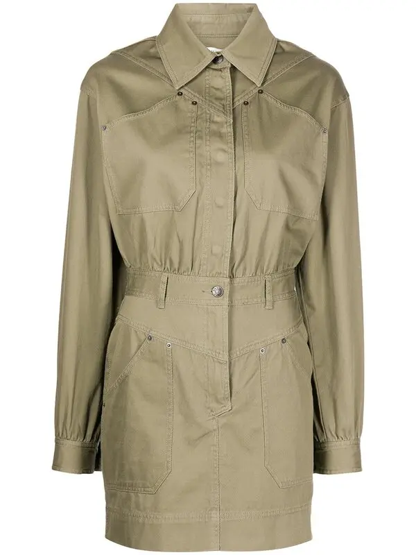 Shona Joy Chiara Utility Mini Dress - Green | Editorialist