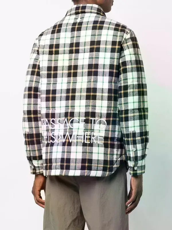 COUNTY OF MILAN Logo-patch Plaid Shirt - White