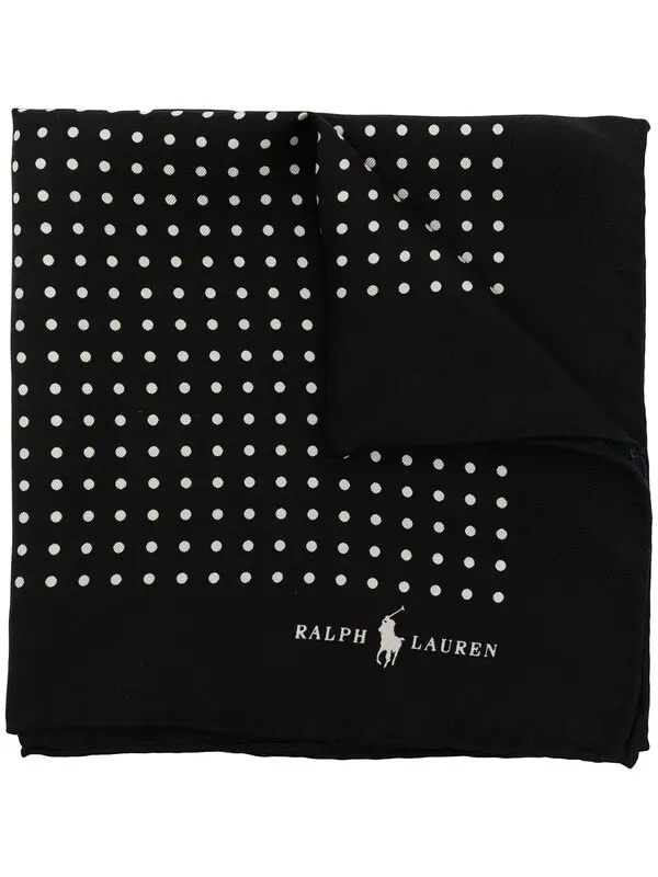 Polo Ralph Lauren St. James Dotted-print Pocket Square - Black