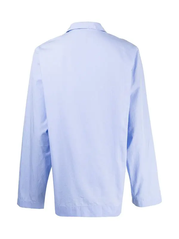 TEKLA Poplin Pajama Shirt - Blue