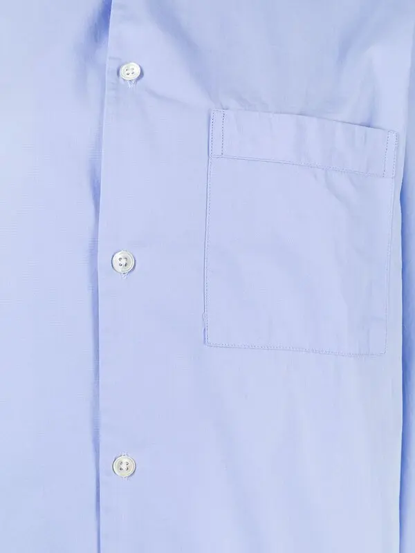 TEKLA Poplin Pajama Shirt - Blue