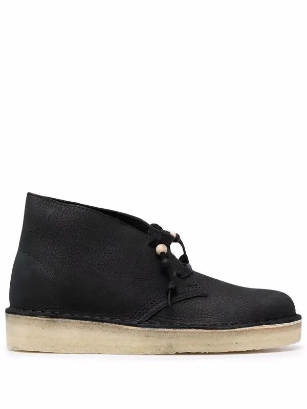 Clarks Nubuck Leather Desert Boots - Black