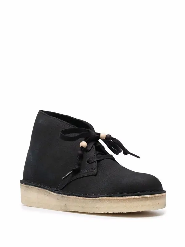 Clarks Nubuck Leather Desert Boots - Black