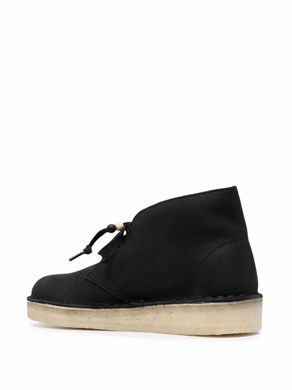 Clarks Nubuck Leather Desert Boots - Black