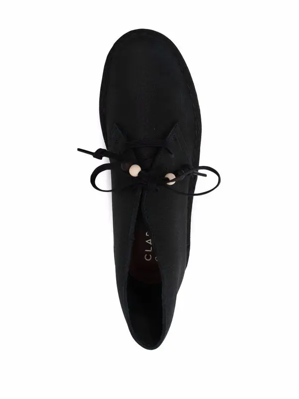 Clarks Nubuck Leather Desert Boots - Black