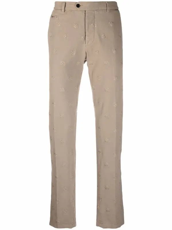 Philipp Plein Embroidered Skull Trousers