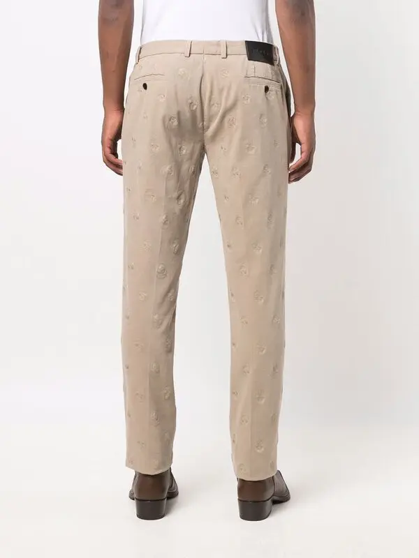 Philipp Plein Embroidered Skull Trousers