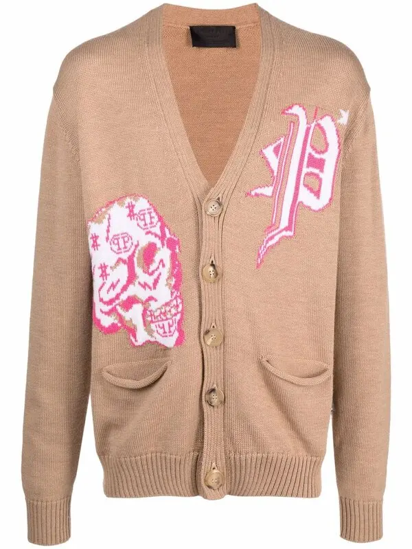 Philipp Plein Merino Wool Cardigan