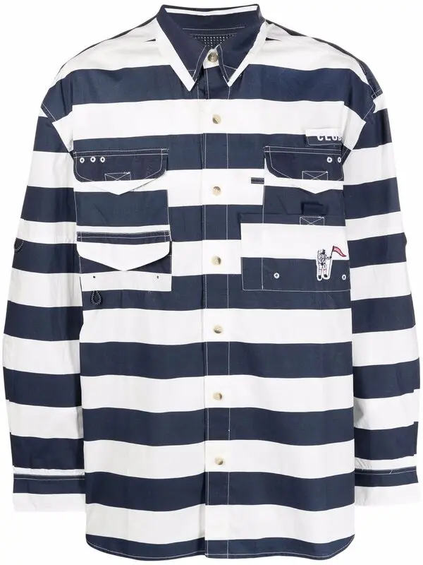 BILLIONAIRE BOYS CLUB Striped Button-up Shirt