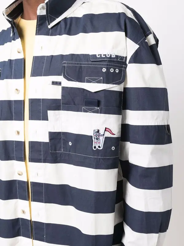 BILLIONAIRE BOYS CLUB Striped Button-up Shirt