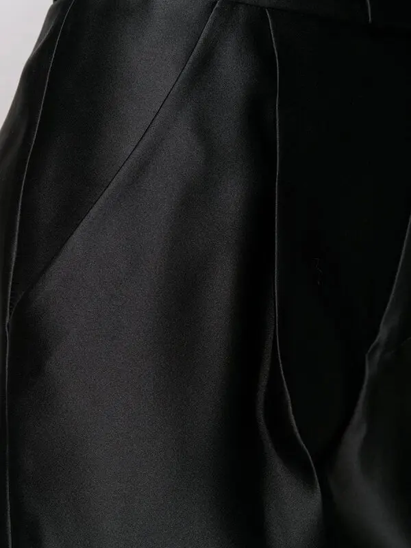 TOM FORD High-waisted Silk Trousers - Black