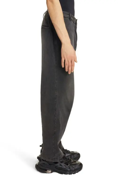Balenciaga Worn Out Cotton Knit Pants In Black - 55% Off