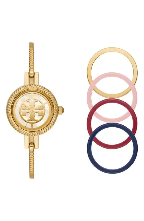 Tory Burch Reva Bangle Watch Set - Gold