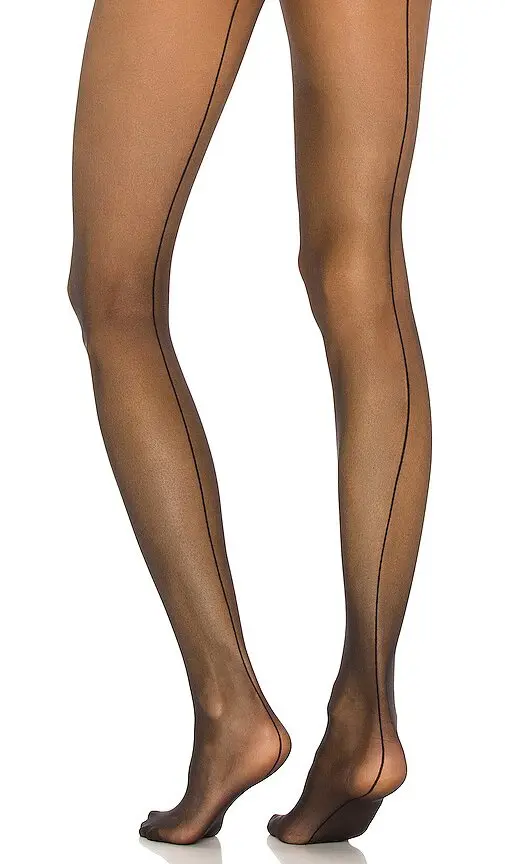 Wolford Individual 10 Back Seam Tights - Black